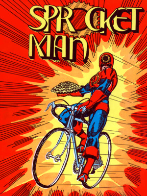 Sprocket Man Vintage Bicycle Poster Print Art Advertisement - Cycling ...