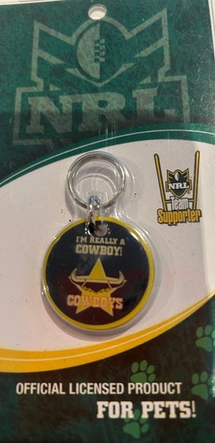NRL Cowboys DOG CAT PET ID TAG OR KEY RING BNIP, 3cm round, new, not ...