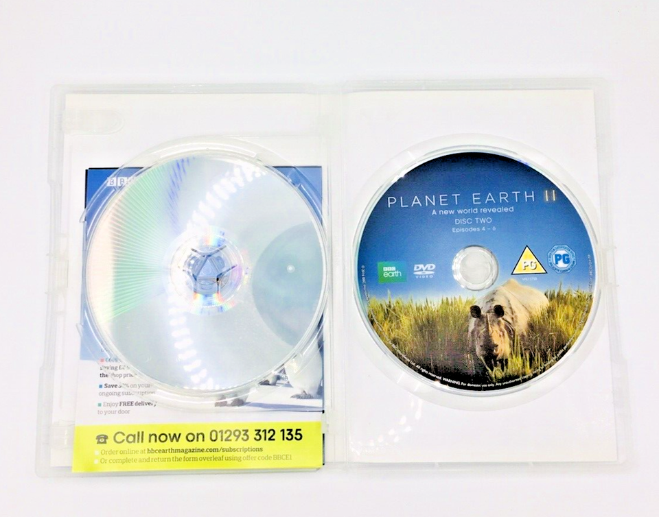 BBC Planet Earth II DVD Narrated by David Attenborough PG 2 Discs VGC ...