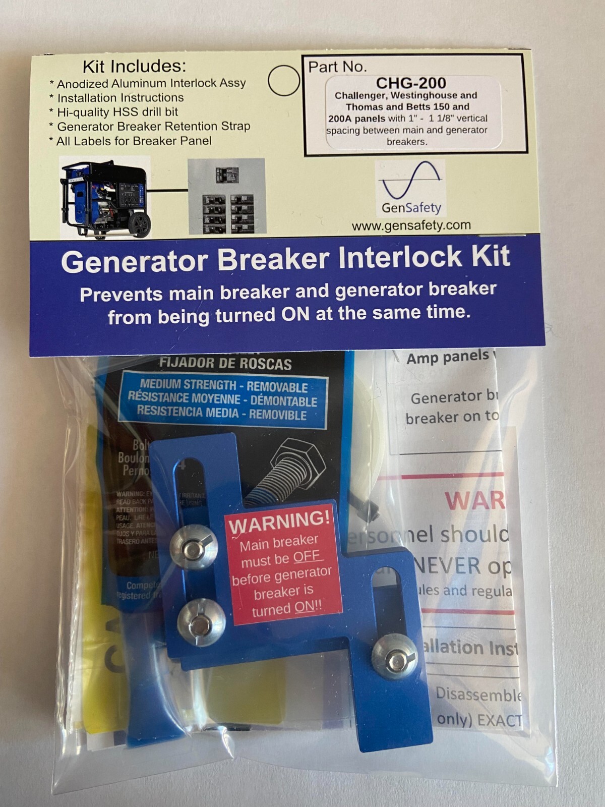 Generator Interlock Kit for Challenger, Westinghouse, Thomas & Betts | eBay
