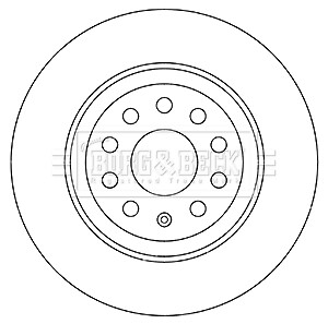 CAPSautomotive Brake Disc Rotor for Audi 3Q0615601 3Q0615601A 3Q0 615 ...