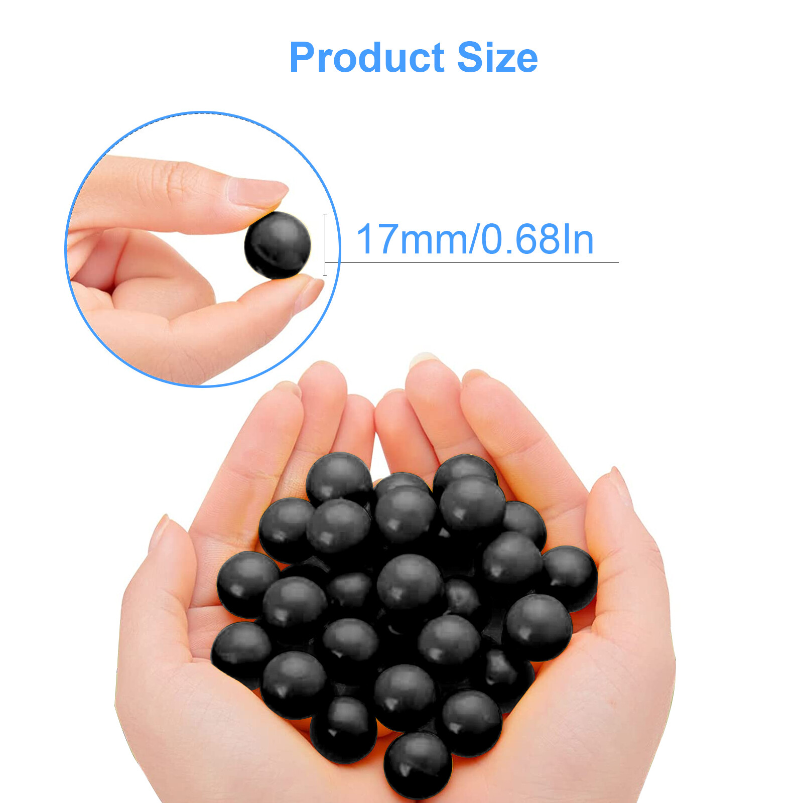 .68 Cal 100T Rubber Balls Ammo Paintballs Training Defense Marker Fit ...