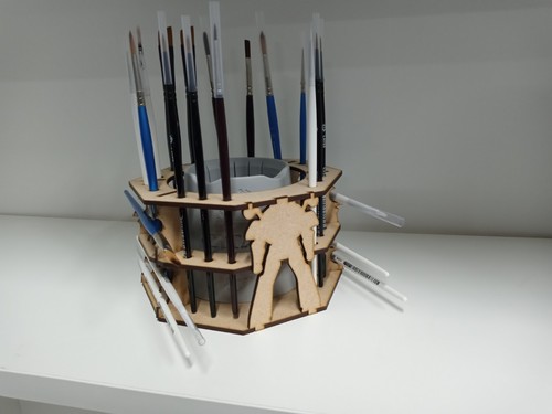 3mm MDF Space Marine Brush Stand and Water Pot Holder Warhammer Hobby ...