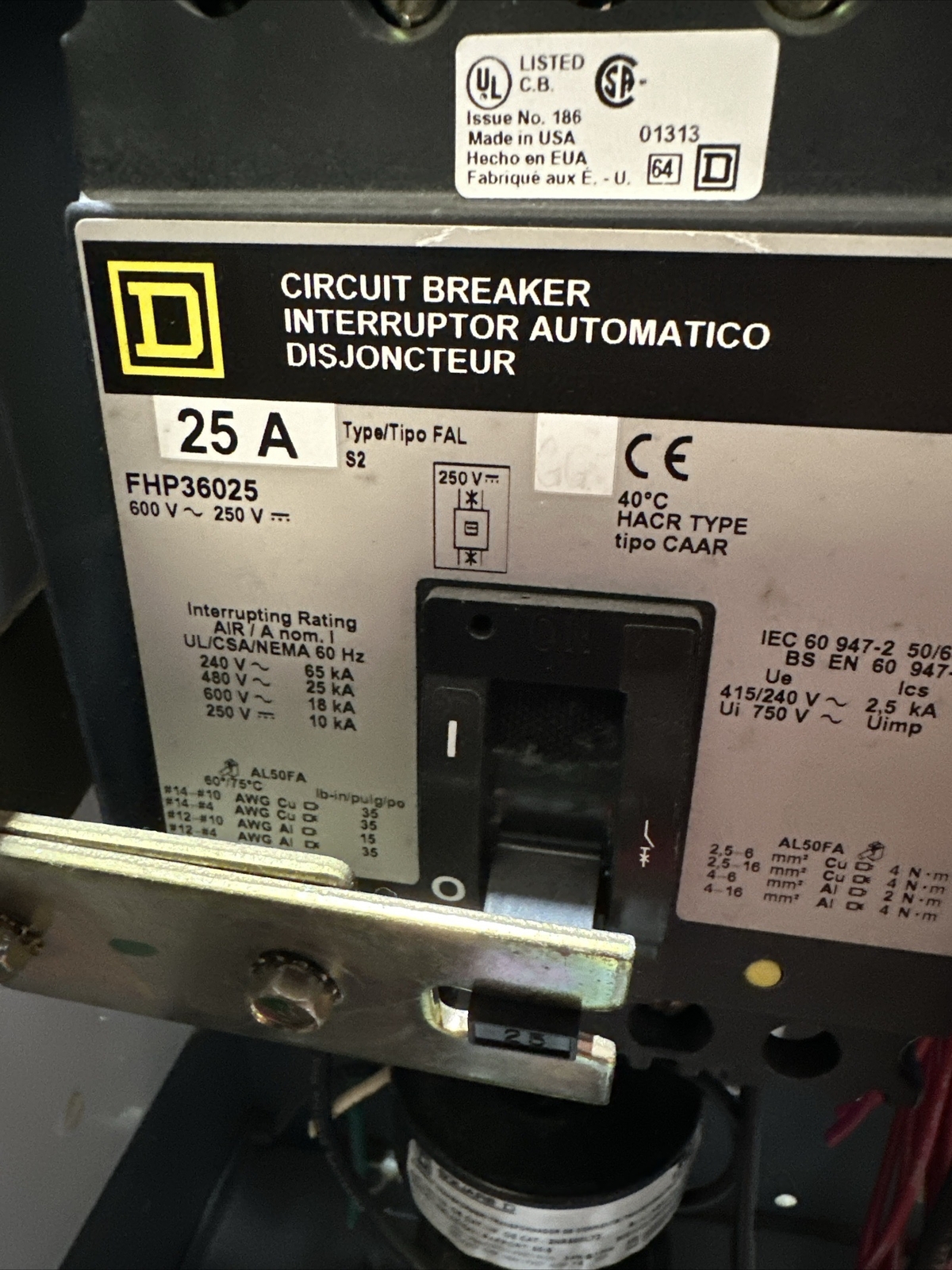 Square D Model 6 15” Starter Bucket Size 1 25 Amp Breaker W/ Door** | eBay