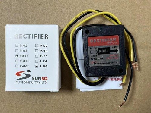 SUNSO RECTIFIER P03+ AC200~240V DC90~108V 1.6AMP Rectifier Motor Brake Device | eBay