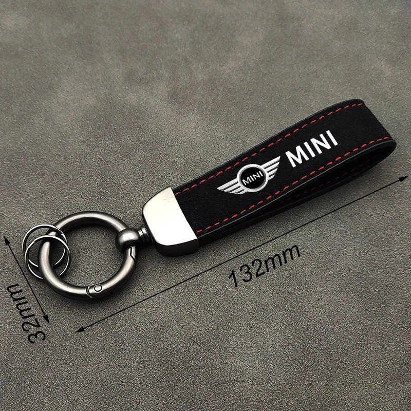 Suede Leather Car Keychain keyring Car Key Accessories For MINI Cooper ...