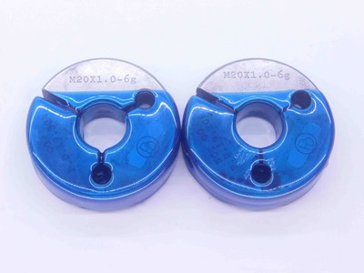 M20 X 1 6g METRIC THREAD RING GAGES 20 1.0 GO NO GO P.D.'S = 19.324 ...