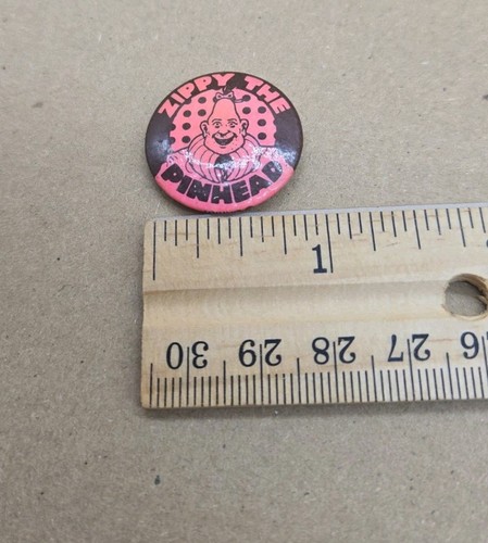 Vintage ZIPPY Pinhead 7/8" pinback button Underground Comic Character ...