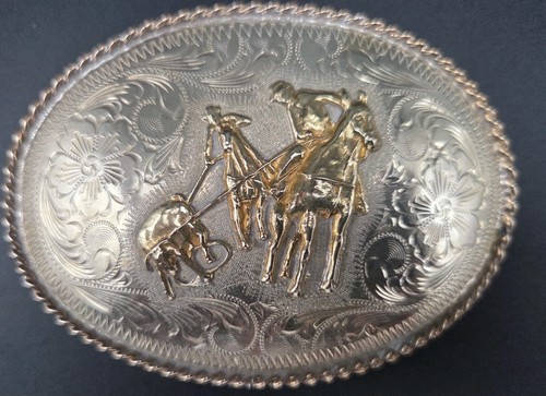 Western Silverplate Belt Buckle | eBay