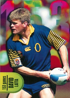 1996 OTAGO NPC Rugby Union Card DAVID LATTA All Blacks | eBay Australia