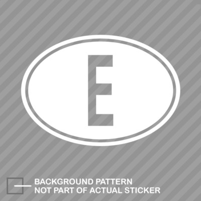 Spain Oval Sticker Decal Vinyl country code e euro | eBay