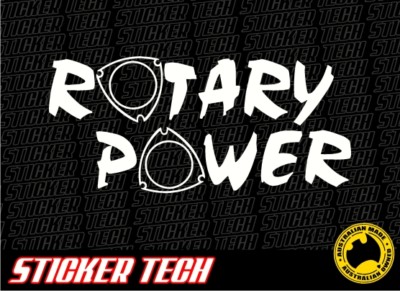 ROTARY POWER STICKER DECAL TO SUIT MAZDA ROTOR ENGINE 13B 12A RX3 RX7 ...