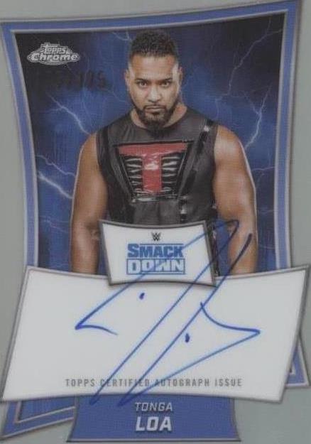 2025 Topps Chrome WWE - Blue Brand Autographs Tonga Loa #BBA-TON ...