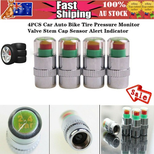 Car Tire Pressure Monitor Valve Stem Caps Sensor Indicator 3 Color Eye ...