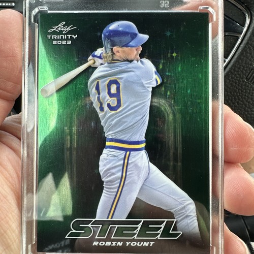 2023 Leaf Trinity Baseball Mega Box Robin Yount Steel Green #5/5 🔥📈 | eBay