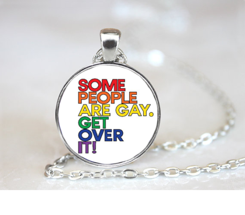 AWARENESS PRIDE GAY LGBT RAINBOW pendant SILVER women men 20" necklace ...