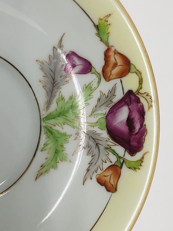 Vintage China Teacup & Saucer Occupied Japan Ohata Orange & Purple ...