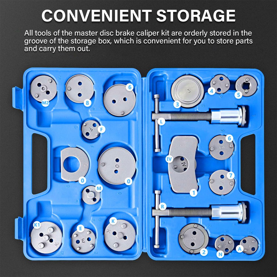 23X Brake Caliper Rewind Tool Kit Rear Disc Brake Piston Compression ...