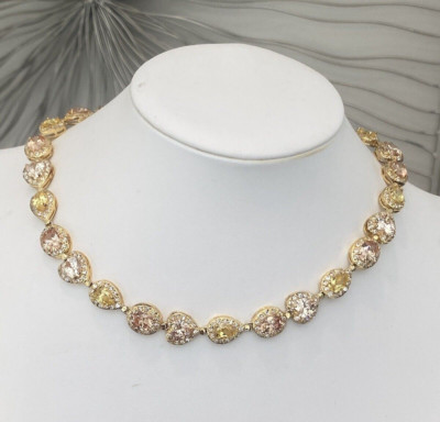 Charles Winston Sterling Silver Multi Cut Cubic Zirconia Statement ...