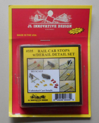 HO Rail Car Stops w/Derail Detail 1:87 SCALE LAYOUT DIORAMA JL ...