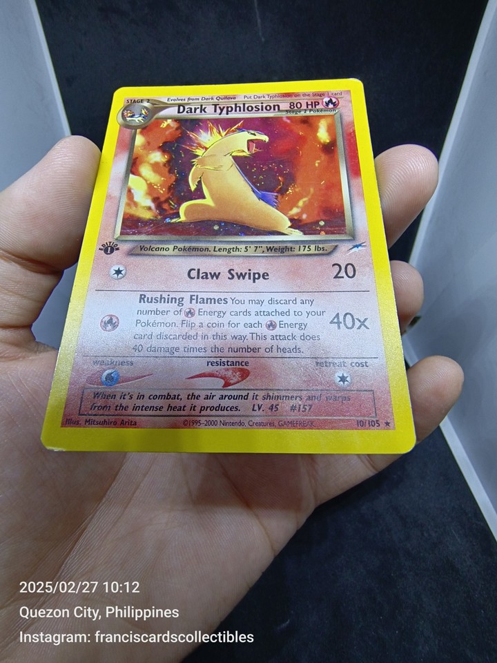Pokemon Card - DARK TYPHLOSION #10 - HOLO 1ST EDITION (NEO DESTINY ...
