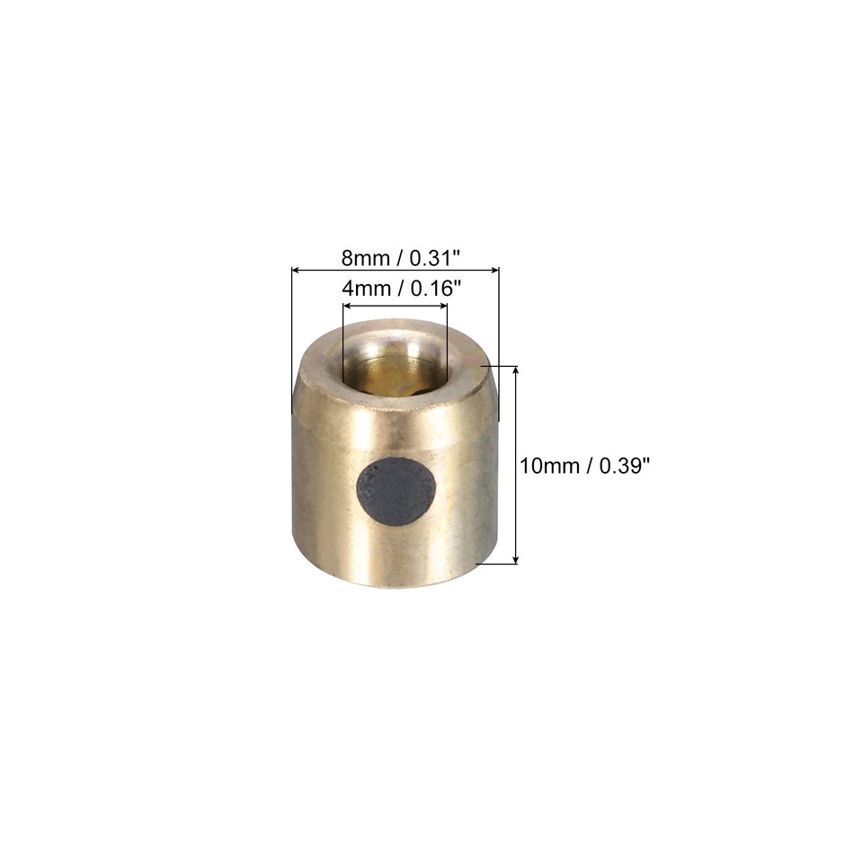 Sleeve Bearings 4mm ID,8mm OD,10mm Wrapped Oilless Bushings Brass ...