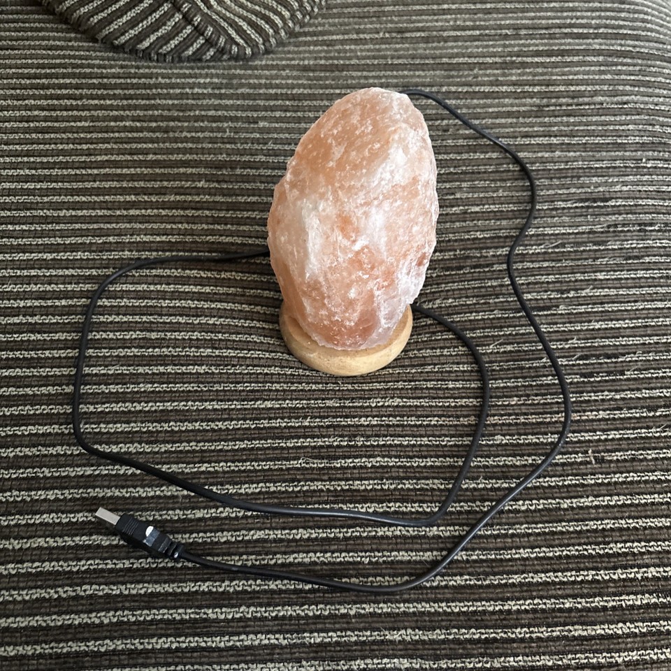 HIMALAYAN SALT LAMP Small 5”Natural Homeopathic Night Light Works Well ...