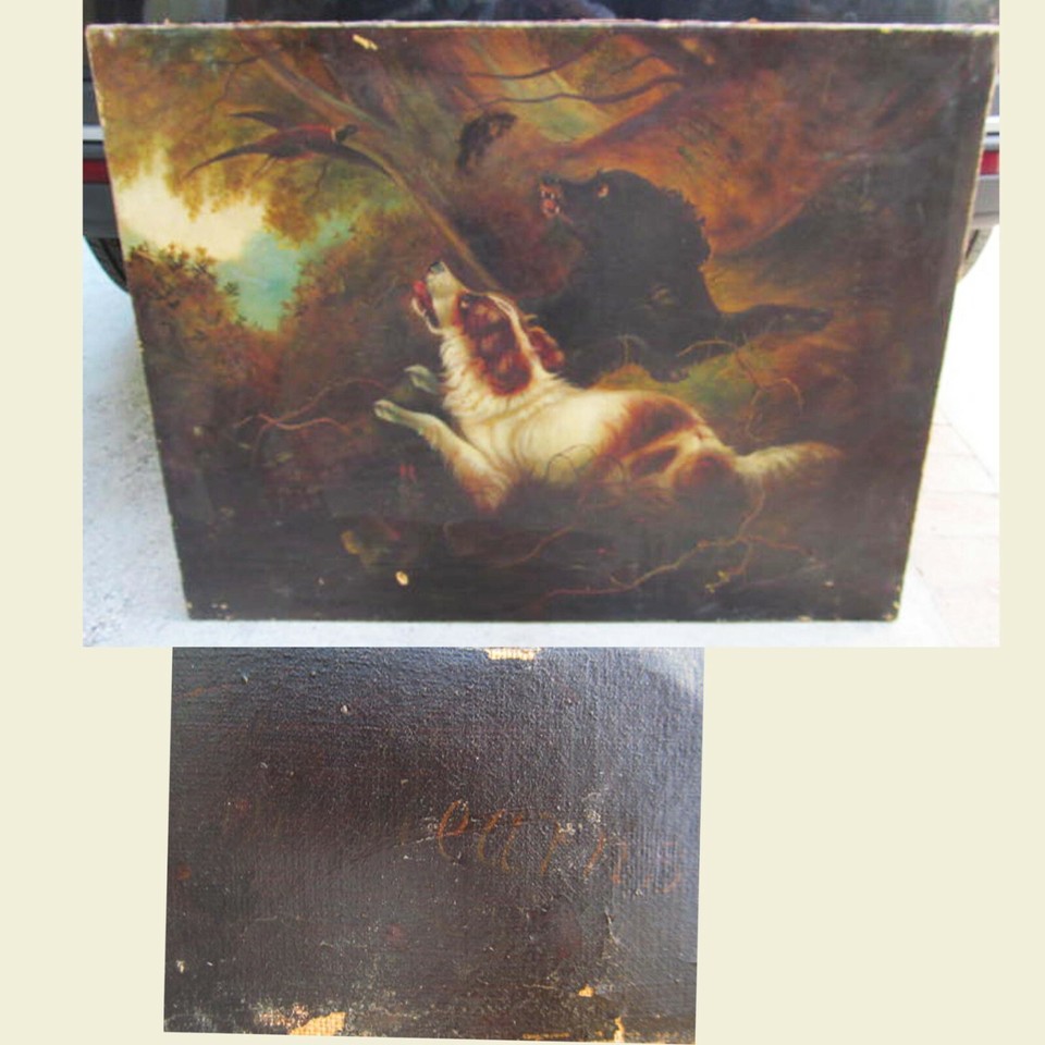 John Mearns Oil Painting Spaniels Flushing out Pheasant 19th Century | eBay