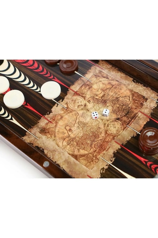 Megame Artwork Ancient World Map Wooden Backgammon Set_*FREE SHIPPING WORLDWIDE* | eBay