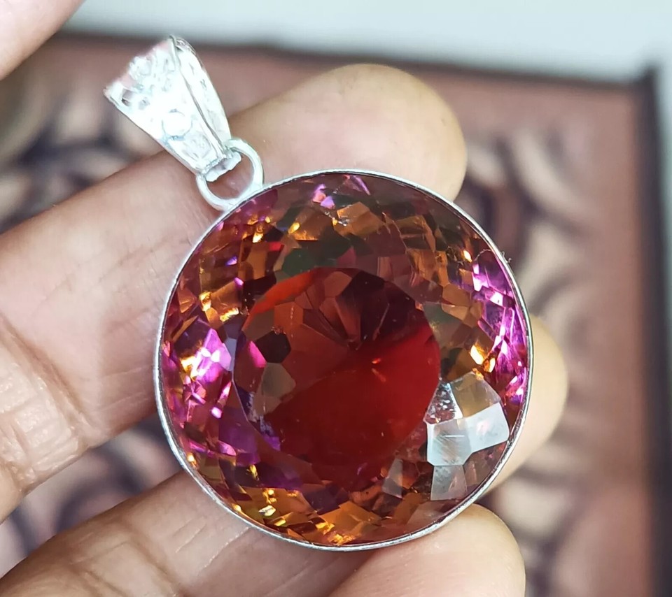 Certified 70 Ct+ Natural Zultanite 7 Color Pendant 925 Silver Loose ...
