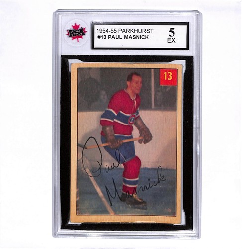 1954-55 Parkhurst Paul Masnick KSA 5 (DP) #13 | eBay