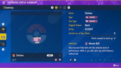 Pokémon Scarlet and Violet Shiny Sinistea Antique Form 6 IV Same day ...