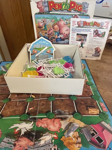 Pen The Pig Board Game 1990 Golden Toy Build A Fence Vintage 90s Farm ...