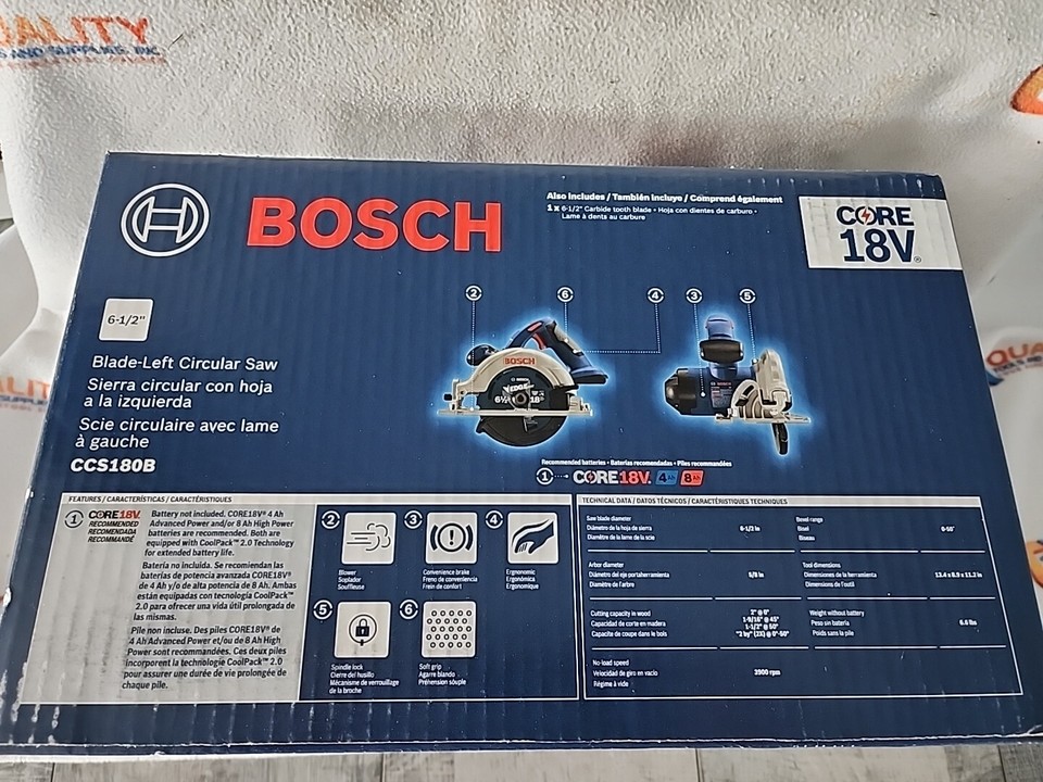 New BOSCH CCS180B 18V Li-Ion Cordless 6-1/2" Circular Saw - Bare Tool ...