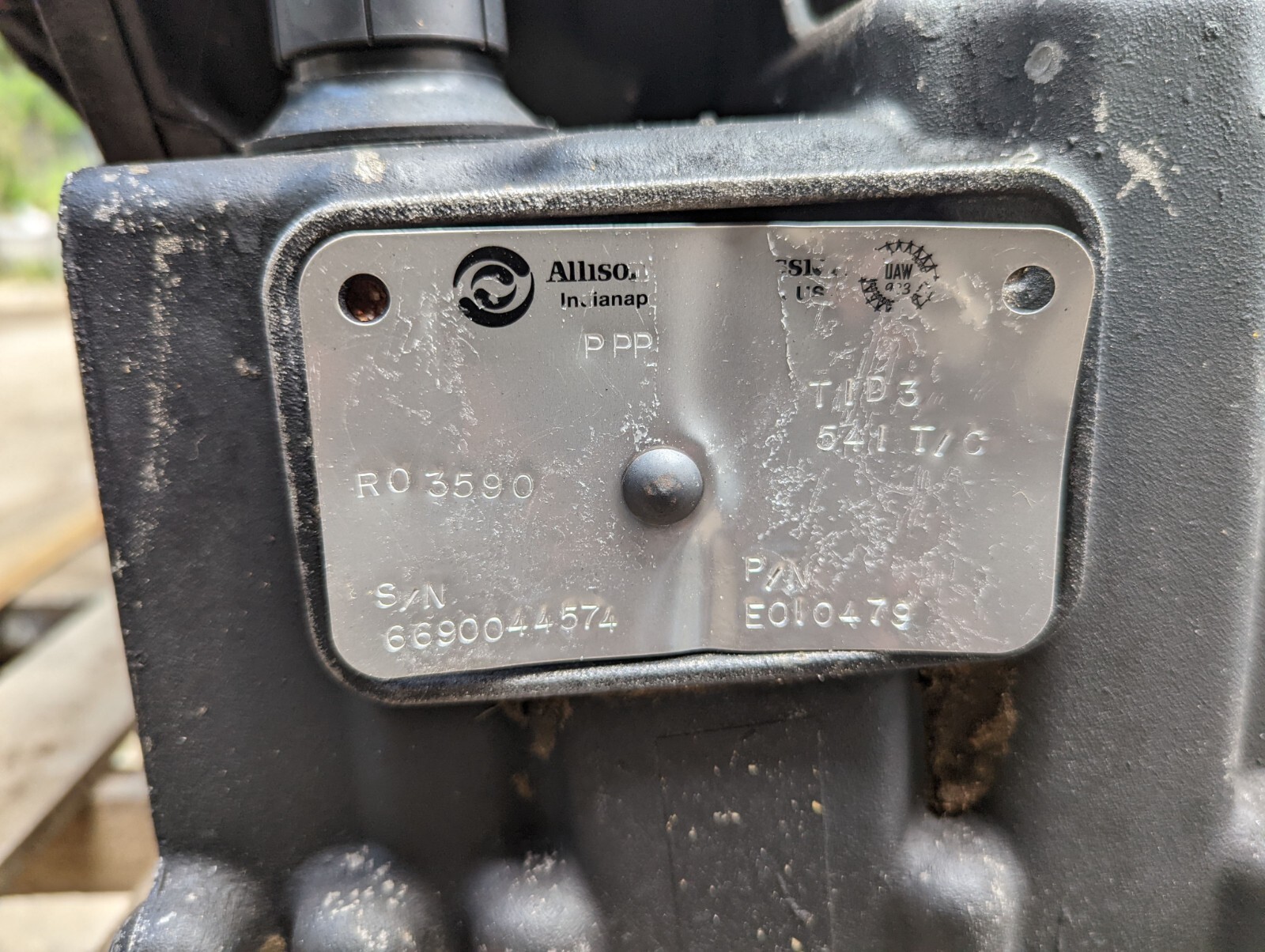 Allison 4500 RDS Transmission Part# E010479 Serial# 6690044574 | eBay