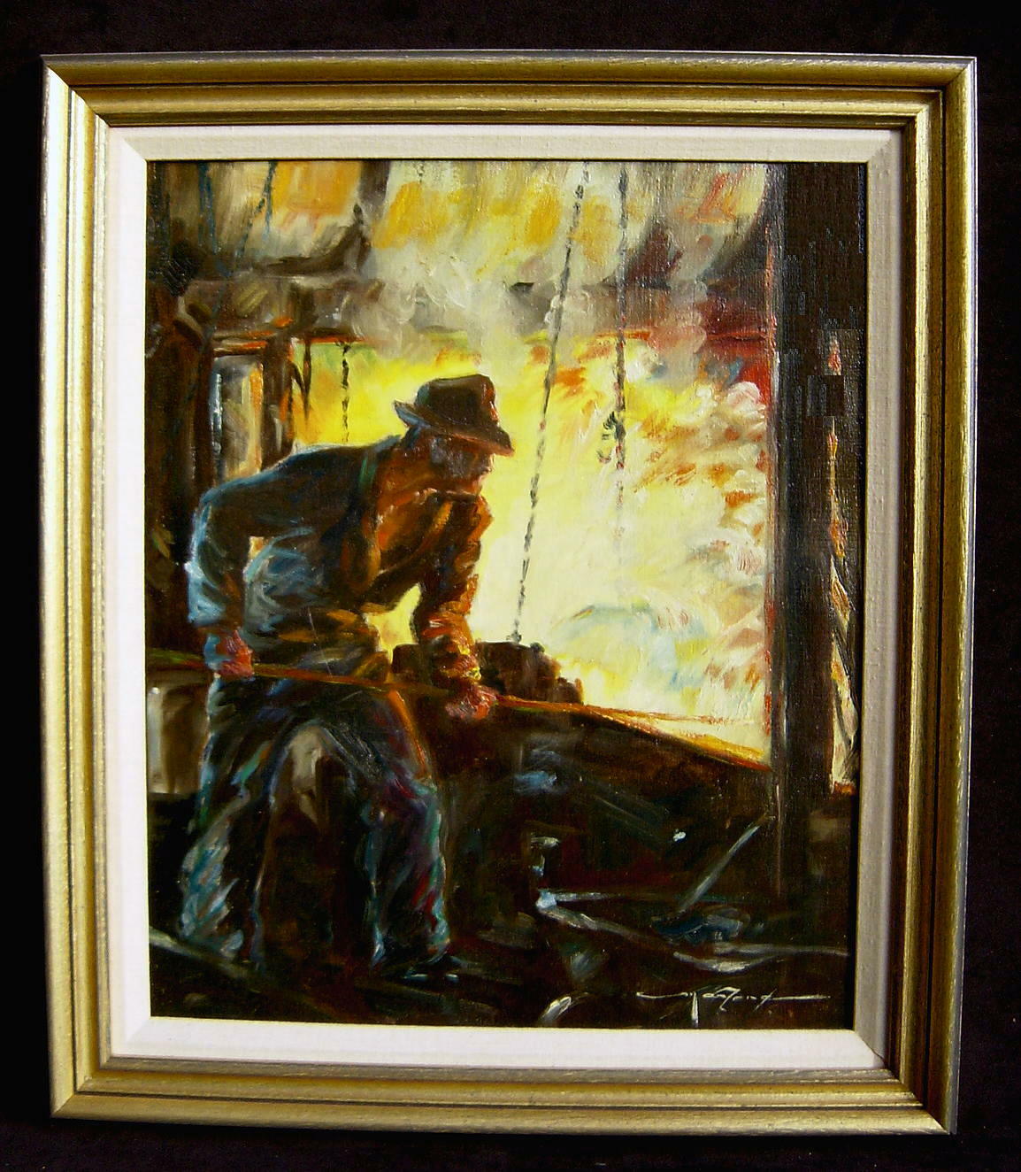 Giuseppe Manzone 1887- Turin ? / Stahlkocher / Stahlarbeiter / Sammlung ...