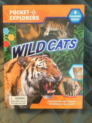 POCKET EXPLORERS WILD CATS MINI BOOK & 4 FIGURINES - BRAND NEW | eBay