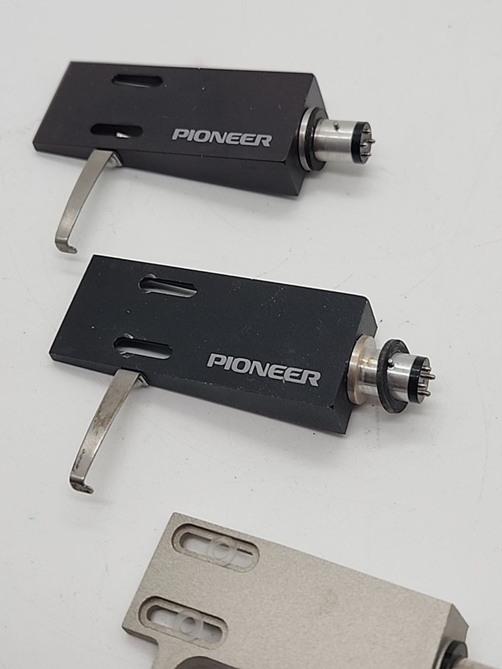 Two Pioneer Turntable Phono Black Metal Headshells Plus One Silver | eBay