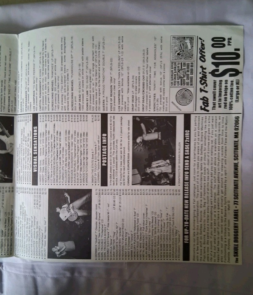 Fallen Upon Deaf Ears 10" Comp Nausea- Drop Dead Screeching Weasel Punk ...