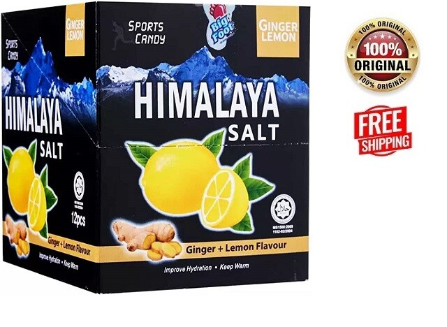 Himalaya Salt Sport Candy Ginger Lemon Flavour (15g x 12 packs) 1/2/4 ...