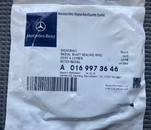 OEM Mercedes-Benz Transfer Case Input Shaft Seal - #016-997-36-46 ...