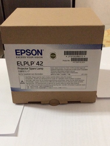 OEM GENUINE EPSON ELPLP42 Lamp for PowerLite 822p, 83c, EX90, 400W,410W ...