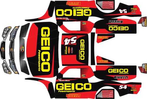 Losi 5ive T wrap decals sticker trophy truck ghv1 team hoonage hpi baja ...