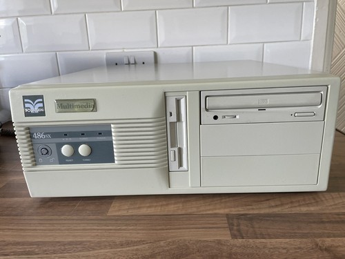 VINTAGE RETRO 90's BEIGE AT DESKTOP PC COMPUTER CASE & PSU (486 ...