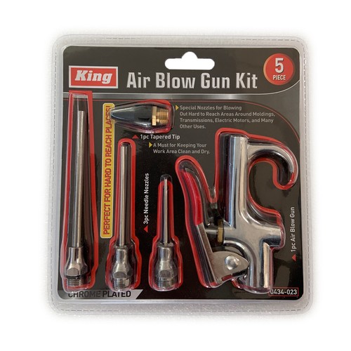 5pc Air Compressor Blow Gun Nozzle Tip Needle Inflation Blower ...