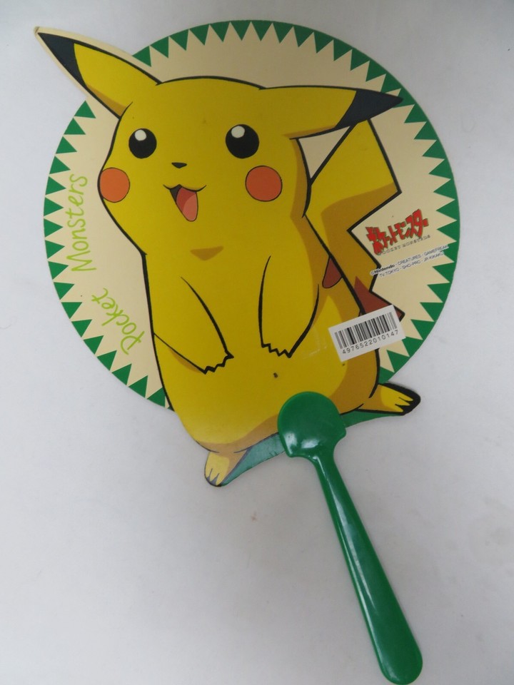 Japan Pokemon Center Pikachu Hand Fan ~1998 | eBay