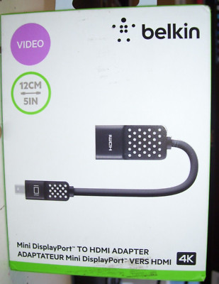 Belkin - F2CD079BT, Mini DisplayPort to HDMI Adapter, 4K | eBay