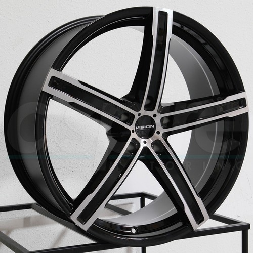 16x7.5 Vision 469 Boost 5x115 34 Black Machined Wheels Rims Set(4) 73.1 ...