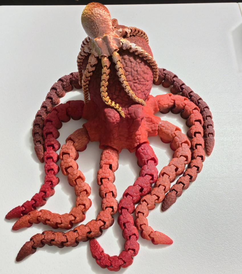 Giant Octopus Articulated Figure 3D Printed Handmade Novelty toy Gift ...