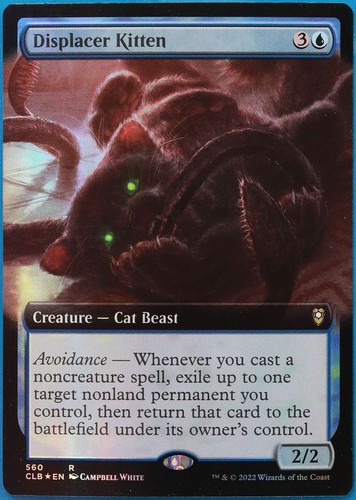 Displacer Kitten (Extended Art) FOIL Commander Legends Baldur's Gate NM ...